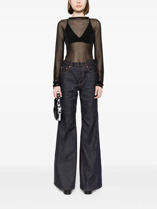 Sacai Mid-rise Flared Jeans