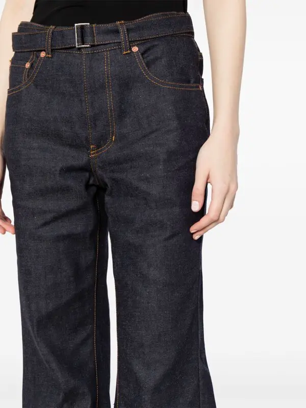 Sacai Mid-rise Flared Jeans