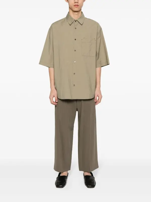LEMAIRE Voile Shortsleeved Shirt - Green