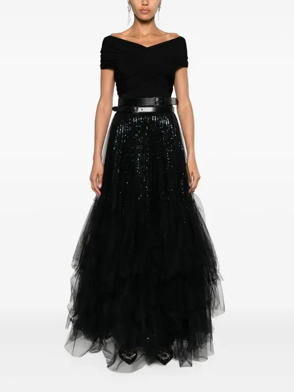 Ralph Lauren Sequinned Tulle Maxi Skirt