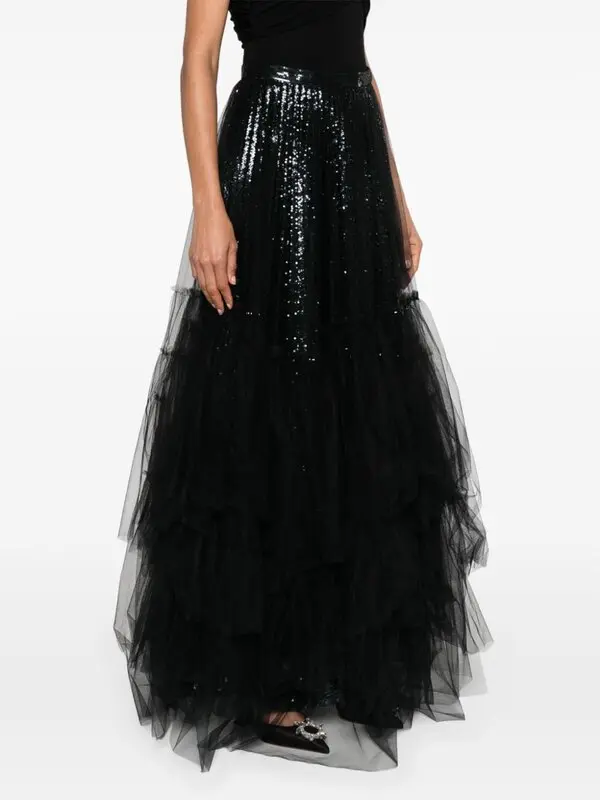 Ralph Lauren Sequinned Tulle Maxi Skirt