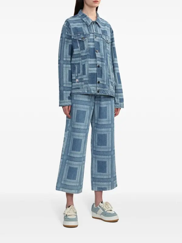 CHARLES JEFFREY Tartan Denim Jacket