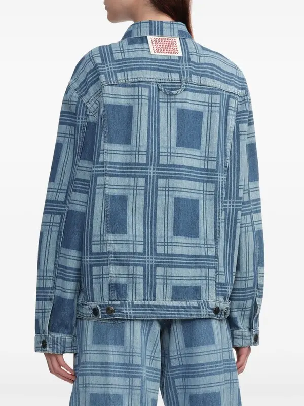 CHARLES JEFFREY Tartan Denim Jacket