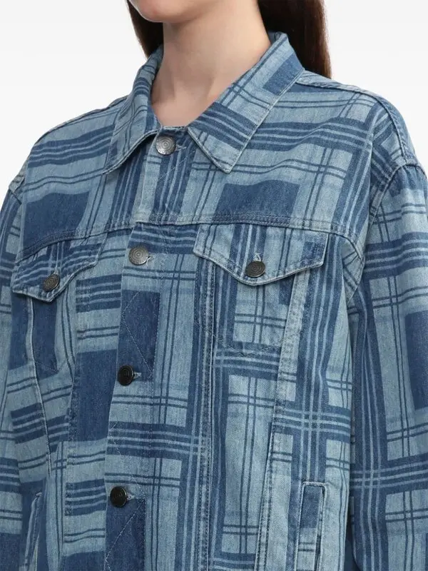 CHARLES JEFFREY Tartan Denim Jacket