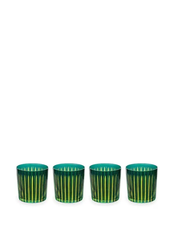 L'Objet Prism Old Fashioned Glasses - Green