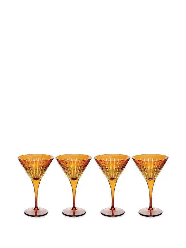 L'Objet Prism Martini Glasses - Orange