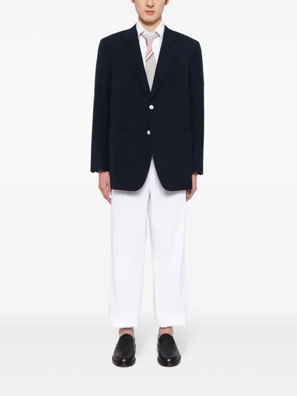 Thom Browne Pressed-crease Trousers - White