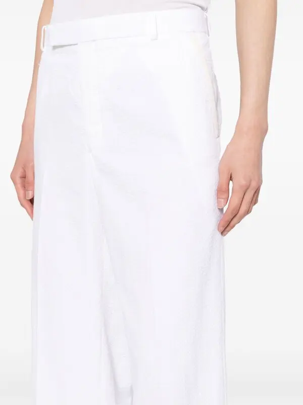 Thom Browne Pressed-crease Trousers - White