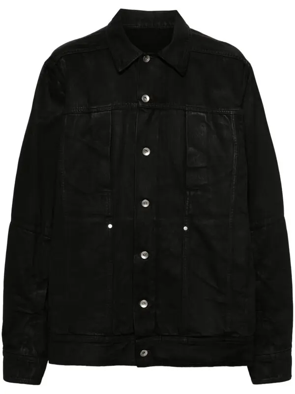 Rick Owens Worker Cotton Shirt Jacket - Black