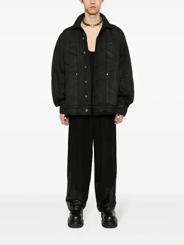 Rick Owens Worker Cotton Shirt Jacket - Black