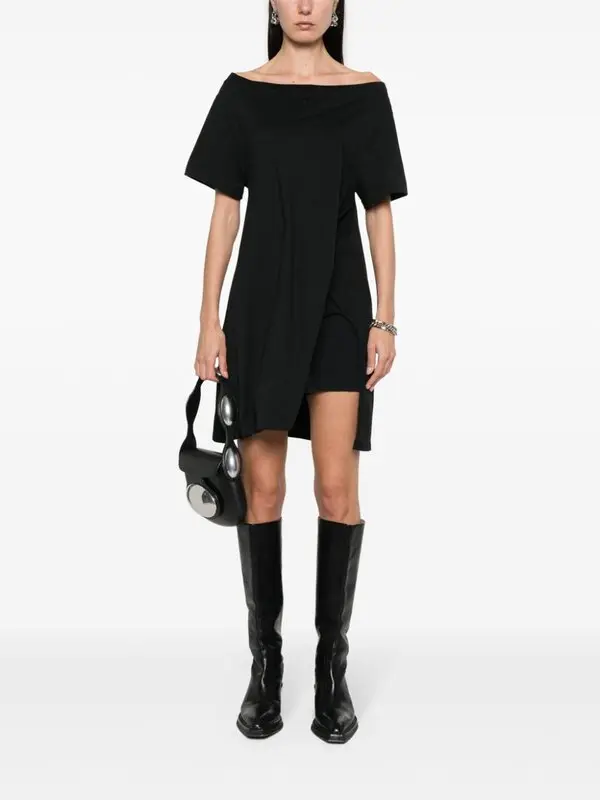 COURREGES Asymmetric Mini Dress - Black