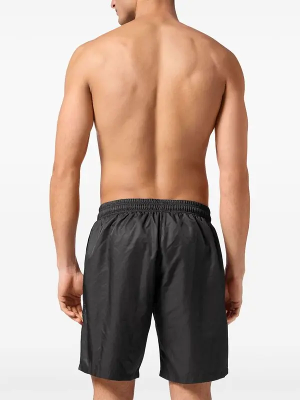 Philipp Plein Skeleton-print Swim Shorts - Black