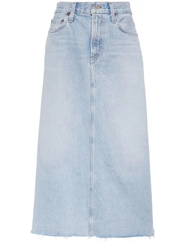 AGOLDE Della High-rise Denim Skirt - Blue