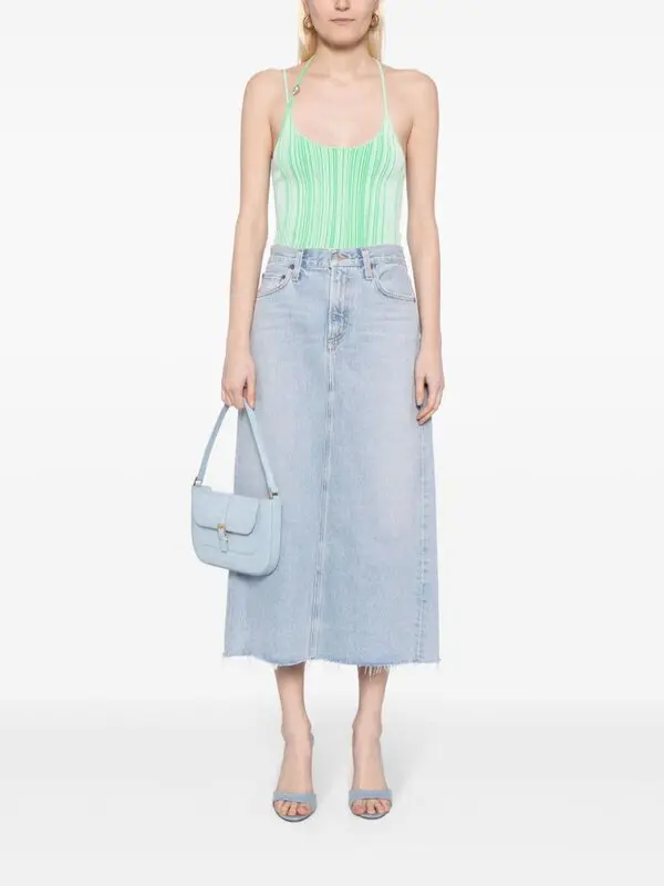 AGOLDE Della High-rise Denim Skirt - Blue