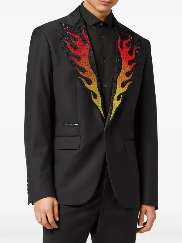 Philipp Plein Flame Single-breasted Blazer