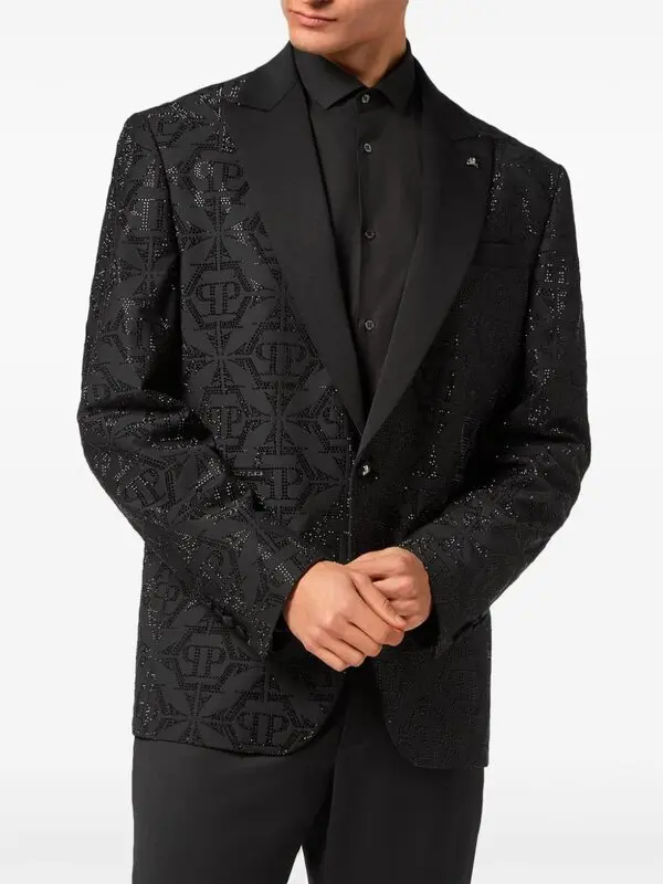 Philipp Plein Hexagon Crystal-embellished Blazer