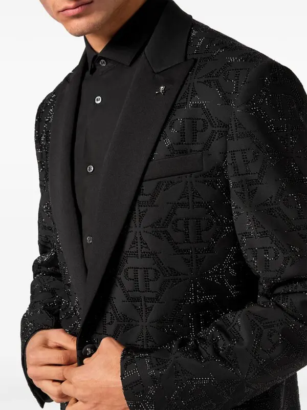 Philipp Plein Hexagon Crystal-embellished Blazer
