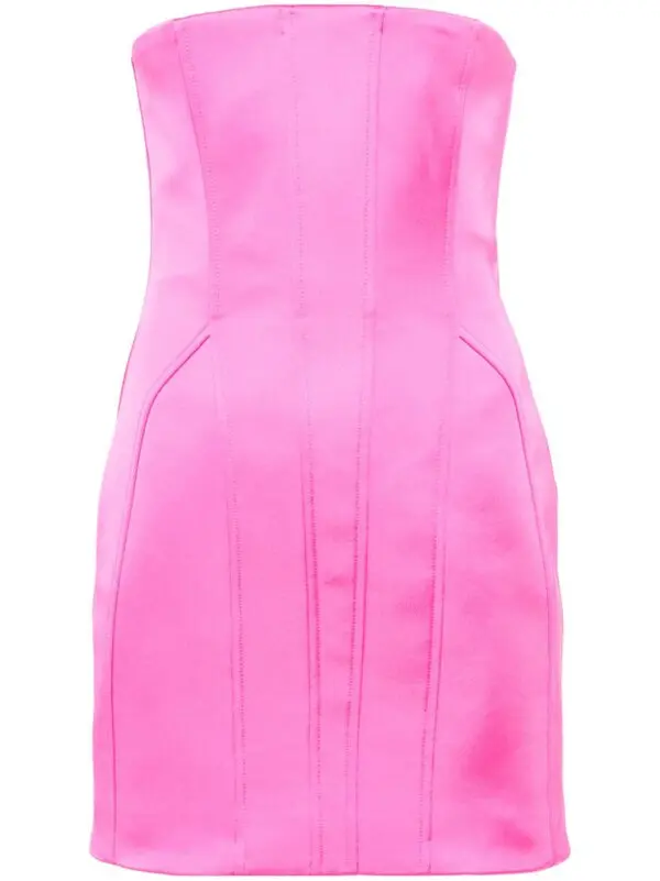 Giuseppe Di Morabito Strapless Satin Mini Dress