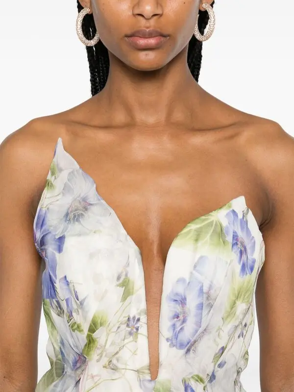 Zimmermann Natura Draped Mini Dress In White - 50% Off | Editorialist