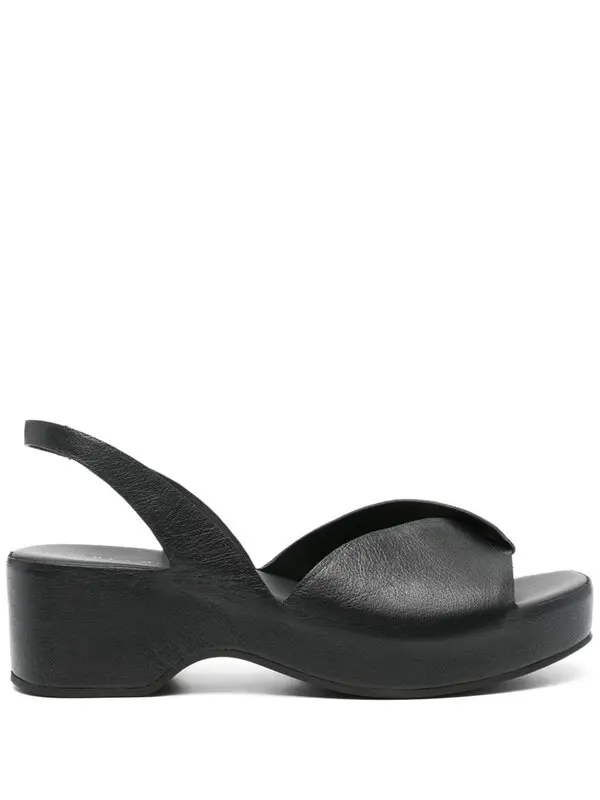 DEL CARLO 50mm Crossover-strap Leather Sandals