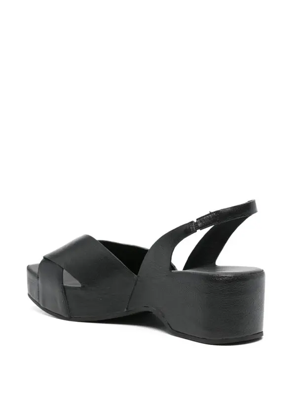 DEL CARLO 50mm Crossover-strap Leather Sandals