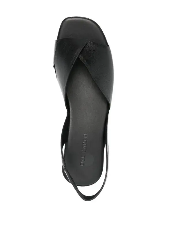 DEL CARLO 50mm Crossover-strap Leather Sandals