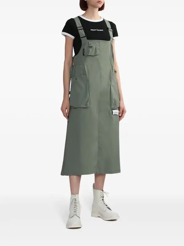 Musium Div. Drawstring Dungaree Dress In Green - 67% Off | Editorialist