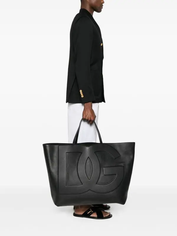Dolce & Gabbana Dg Logo Leather Tote