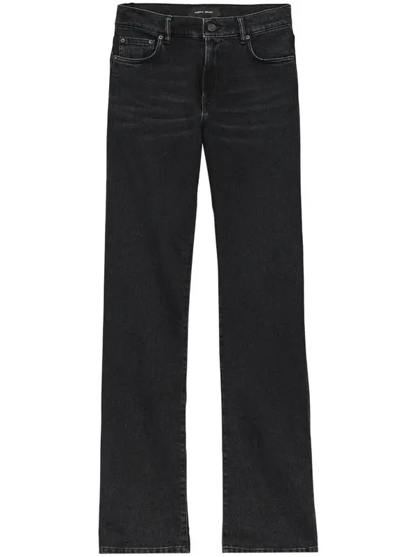 PURPLE BRAND Cut-out Flared Jeans - Black