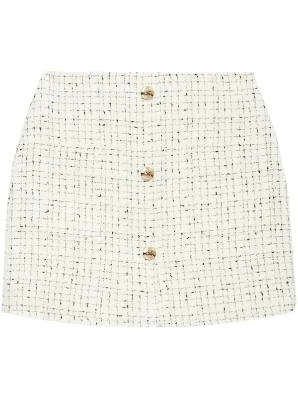ANINE BING Mateo Tweed Miniskirt