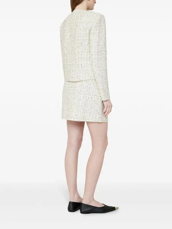 ANINE BING Mateo Tweed Miniskirt