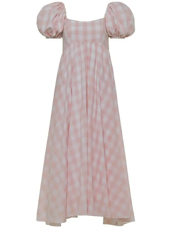 Azeeza Rory Gingham Midi Dress - Pink