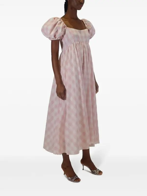 Azeeza Rory Gingham Midi Dress - Pink
