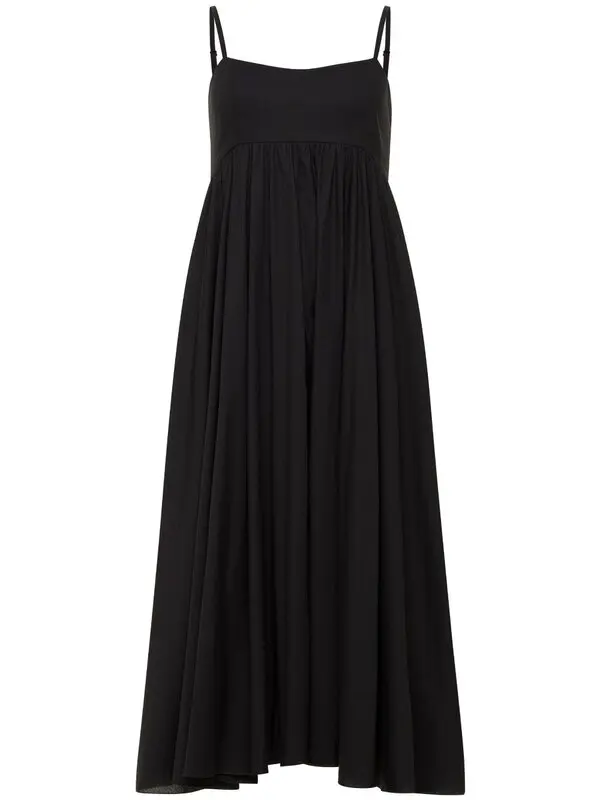 Azeeza Rachel Poplin Midi Dress - Black