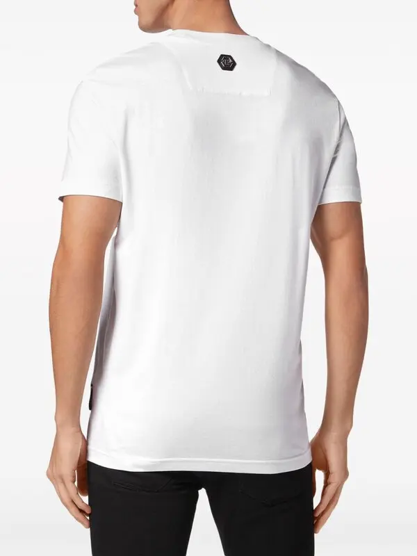 Philipp Plein Logo Flame-print Cotton T-shirt