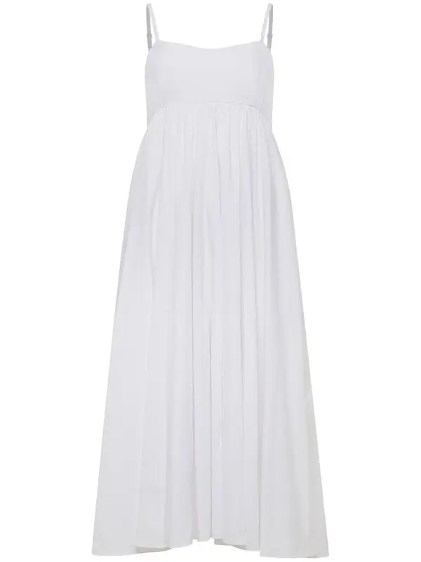Azeeza Rachel Poplin Midi Dress - White