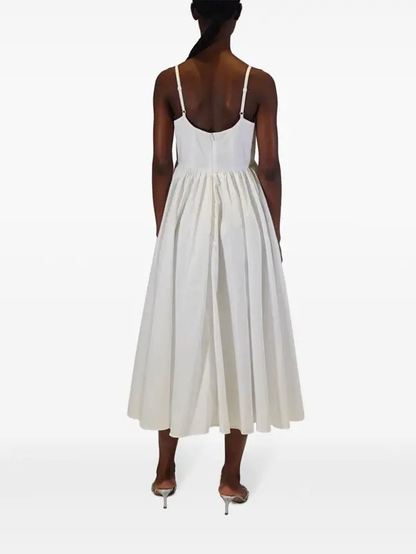 Azeeza Rachel Poplin Midi Dress - White