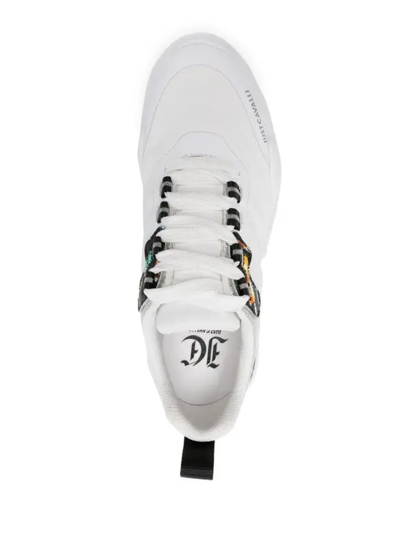 Just Cavalli Monogram Panelled Chunky Sneakers - White