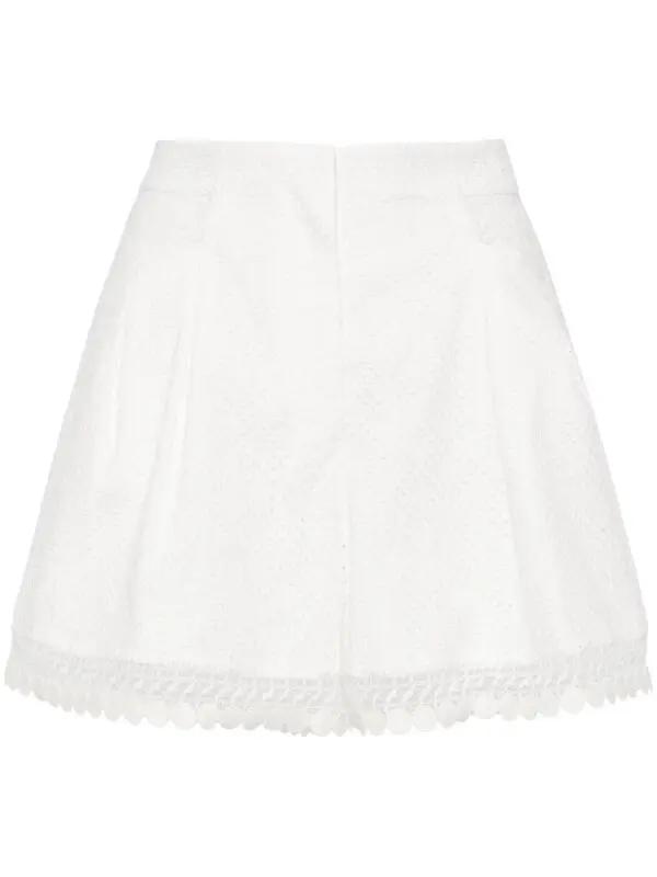 Shiatzy Chen Plenteous Openwork Shorts - White