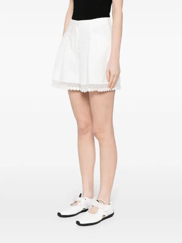 Shiatzy Chen Plenteous Openwork Shorts - White