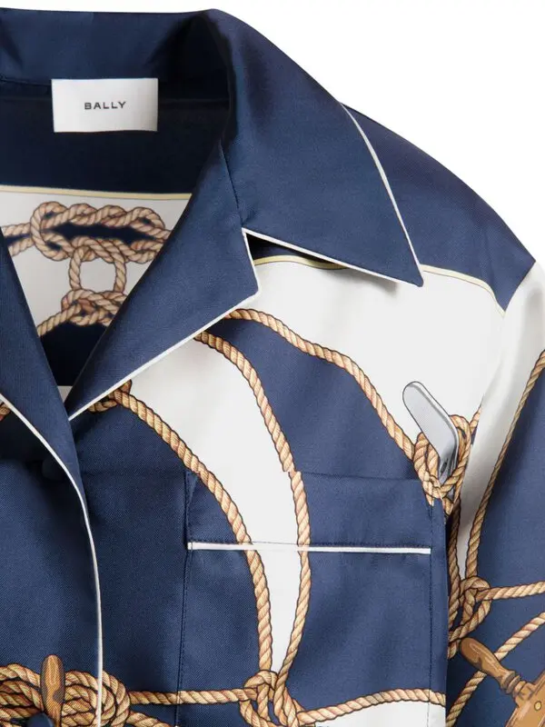 Bally Graphic-print Silk Shirt