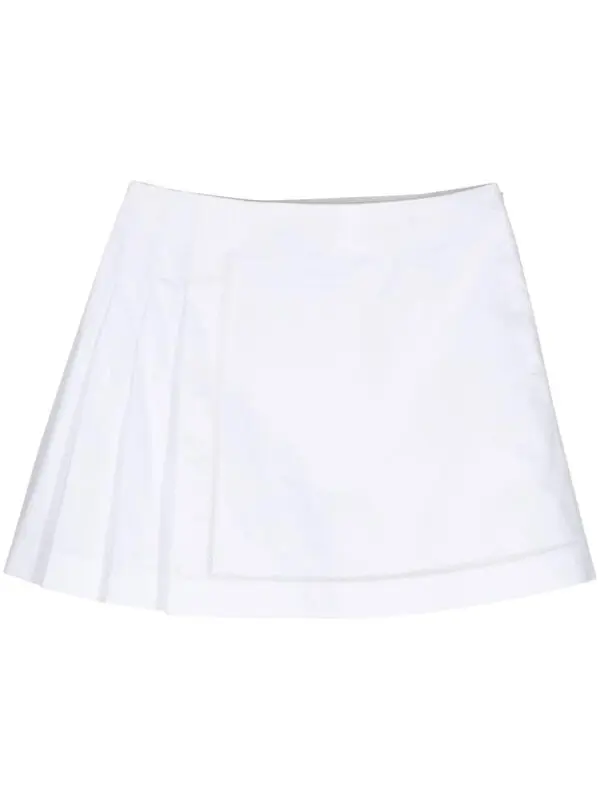 Shiatzy Chen Pleated Stretch-cotton Miniskirt