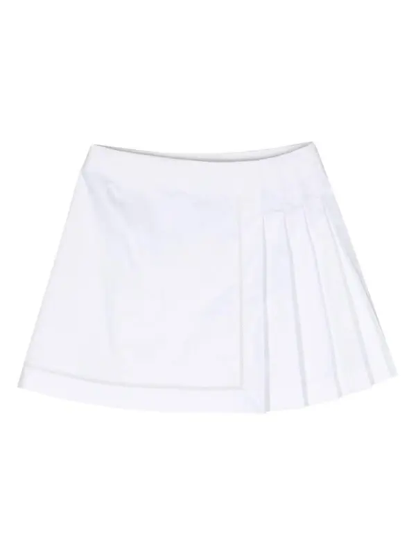 Shiatzy Chen Pleated Stretch-cotton Miniskirt