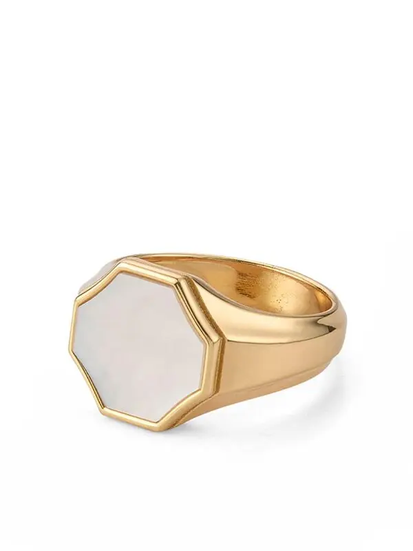 Emanuele Bicocchi Hex Signet Ring - Gold