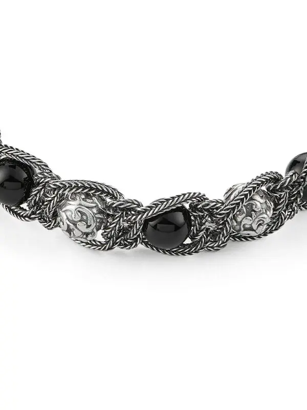 Emanuele Bicocchi Arabesque Shamballa Bracelet - Silver