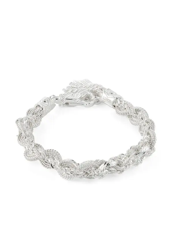 Emanuele Bicocchi Medium Braided Bracelet - Silver