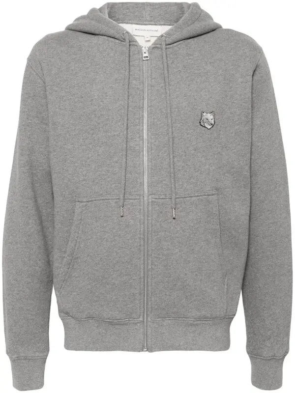 Maison Kitsuné Bold Fox Head-patch Zip-up Hoodie
