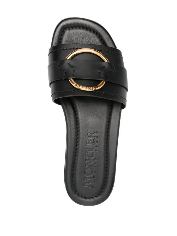 Moncler Bell Leather Slides