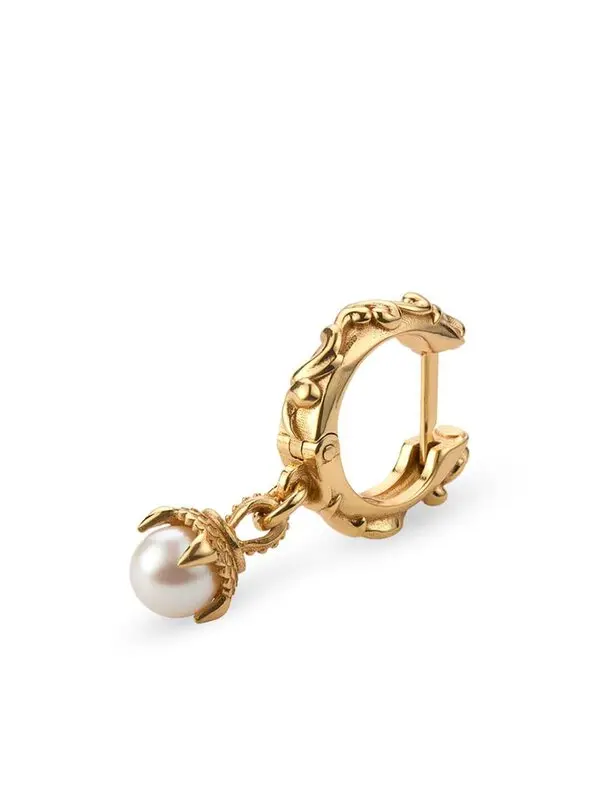 Emanuele Bicocchi Pearl-pendant Single Hoop Earring