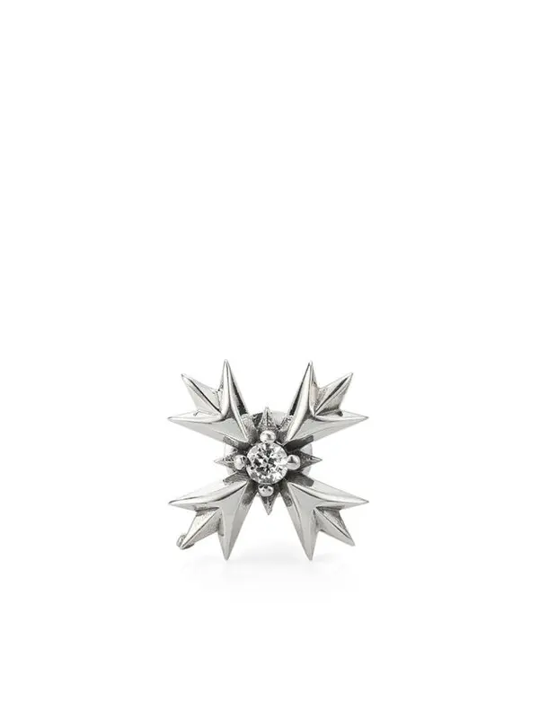 Emanuele Bicocchi Crest Crystal Earring - Silver